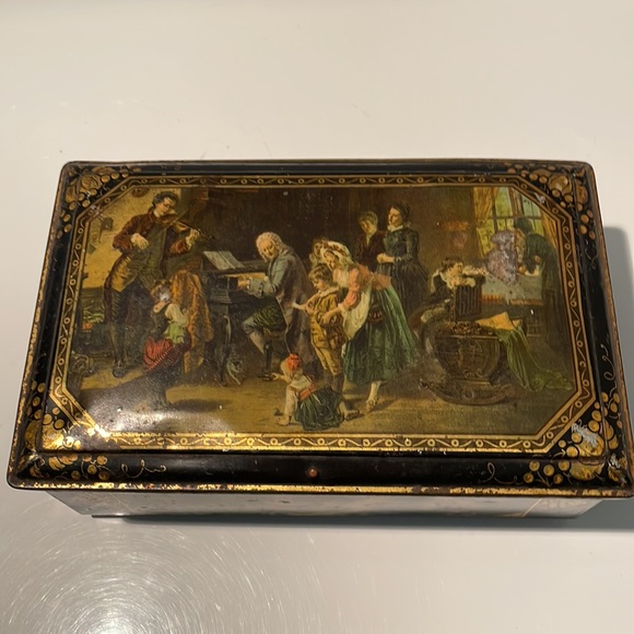 Accents | Antique English Regency Scene Tin Box | Poshmark